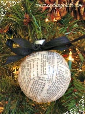 DIY Book Page Ornaments